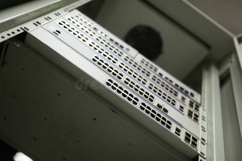 Core Switch Technology in Network Room Place Stock Image - Image of ...