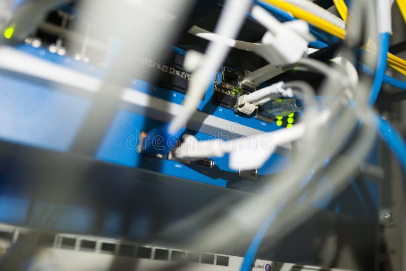Core Switch Technology in Network Room Place Stock Image - Image of ...