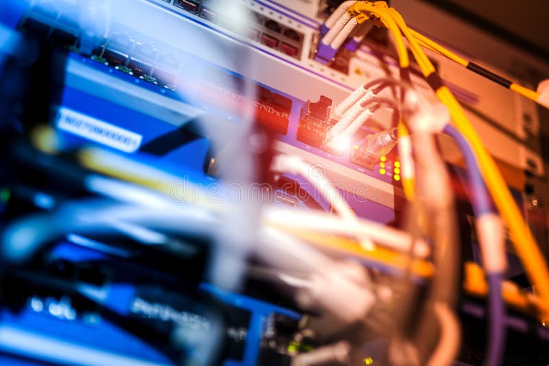 Core Switch Technology in Network Room Place Stock Photo - Image of ...