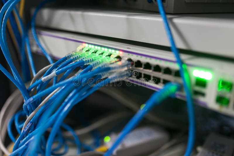 Core Switch Technology in Network Room Place Stock Image - Image of ...