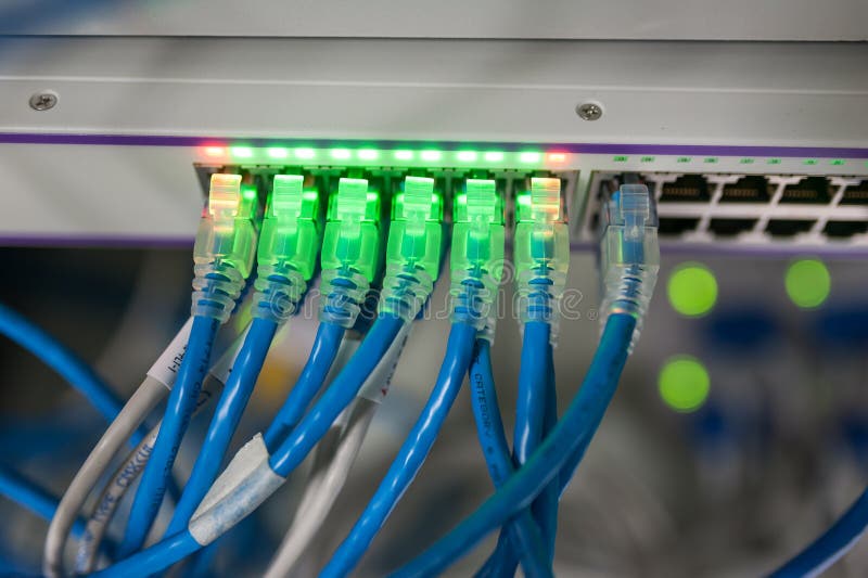 Core Switch Technology in Network Room Place Stock Photo - Image of ...