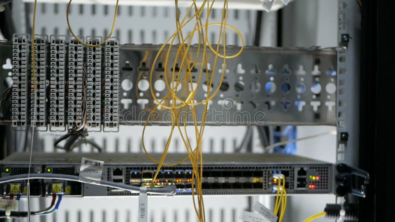 Core Switch Technology in Network Room Place Stock Footage - Video of ...