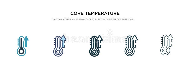 Core Temperature Icon in Different Style Vector Illustration. Two ...