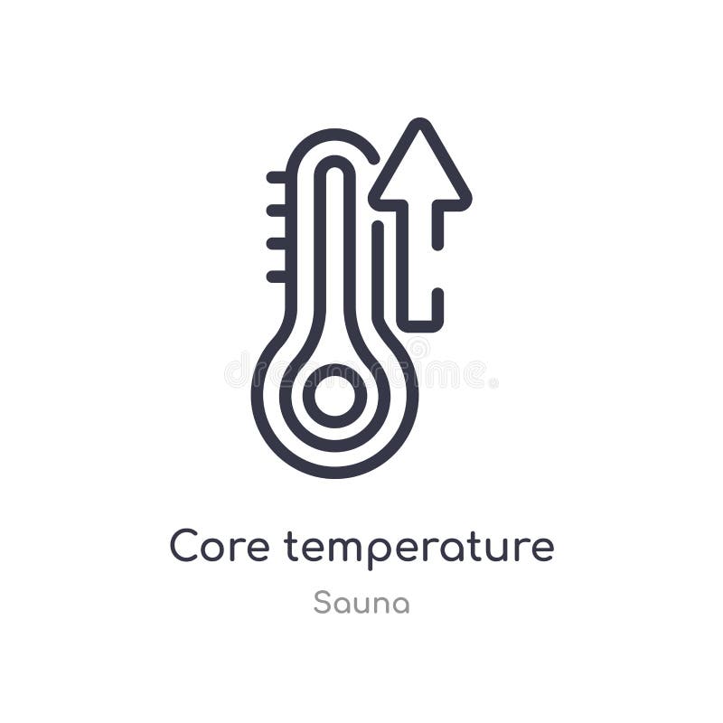 Core Temperature Outline Icon. Isolated Line Vector Illustration from ...