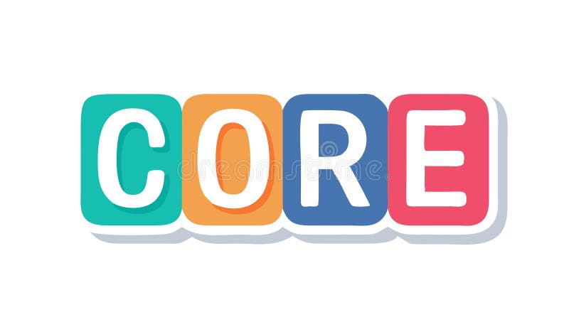 CORE Text Icon. Essential and Fundamental Symbol. Vector Design ...