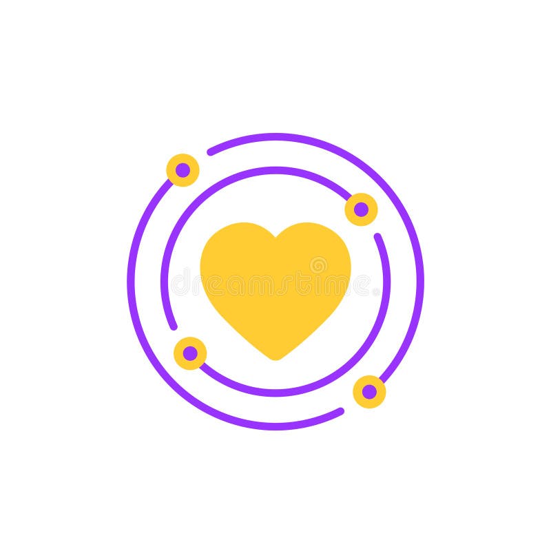 Core Value Icon with a Heart, Vector Stock Vector - Illustration of ...