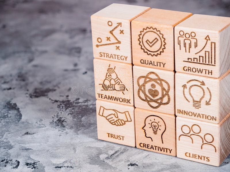 Core Values As a Successful Business Strategy Stock Photo - Image of ...