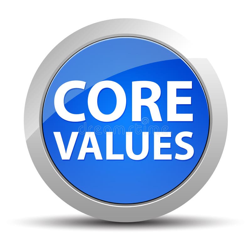 Values Shiny Blue Square Button Stock Illustration - Illustration of ...