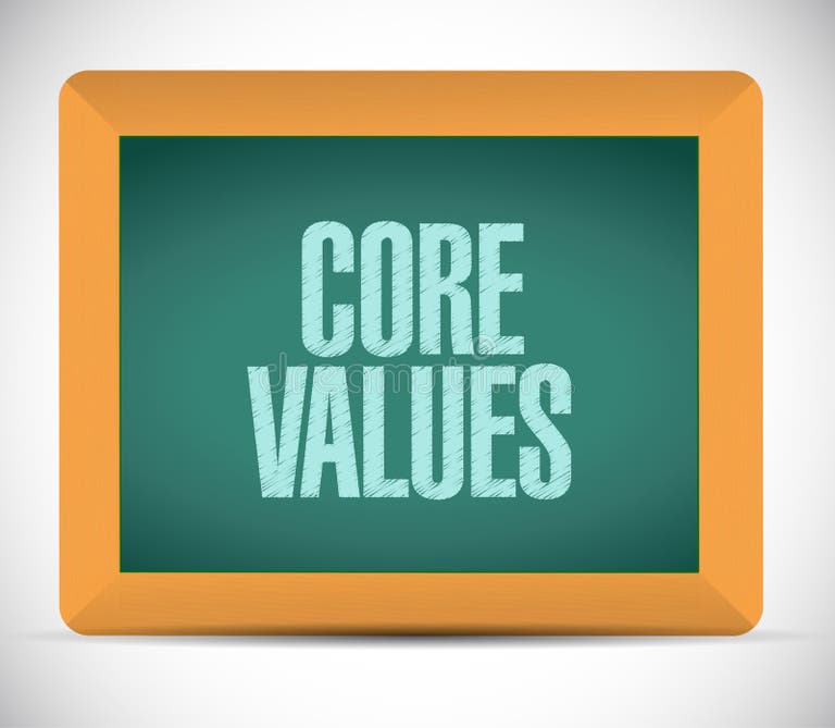 Core Values Board Sign Illustration Design Stock Illustration ...