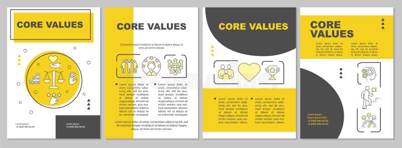 Core Values Brochure Template Stock Vector - Illustration of report ...