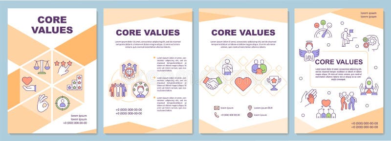 Core Values Brochure Template Stock Vector - Illustration of family ...