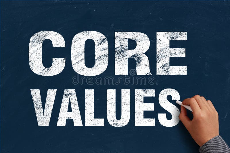 Core Values stock photo. Image of virtue, character, chalkboard - 51263784