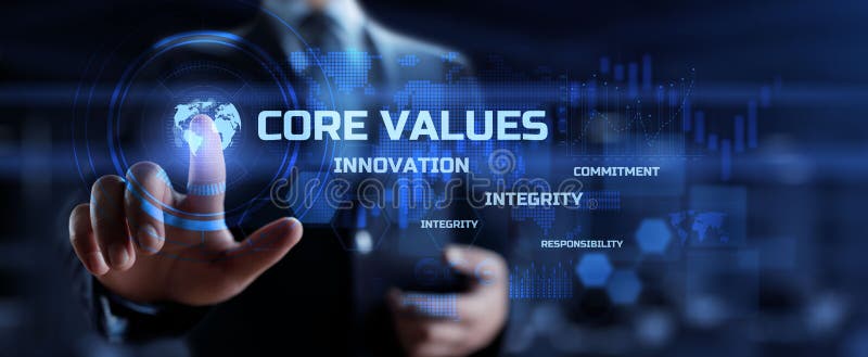 Core Values of the Company. Business Finance Concept of Modern Virtual ...