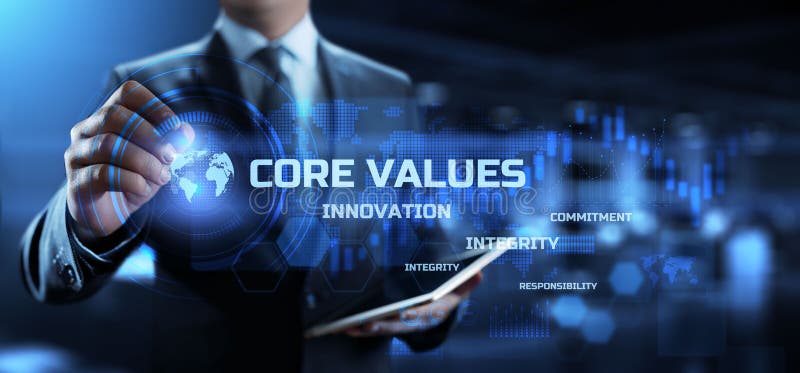Core Values of the Company. Business Finance Concept of Modern Virtual ...