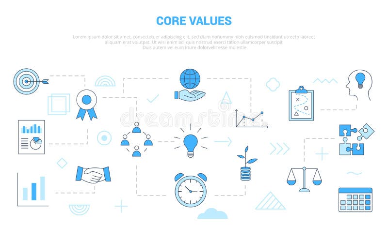 Core Values Icon Blue Stock Illustrations – 234 Core Values Icon Blue ...
