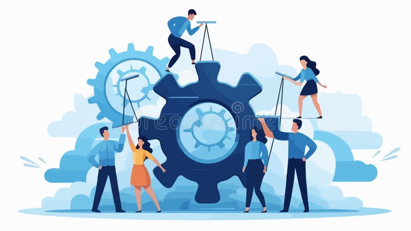 Core Values Concept Tiny Businesspeople Characters Stock Vector ...