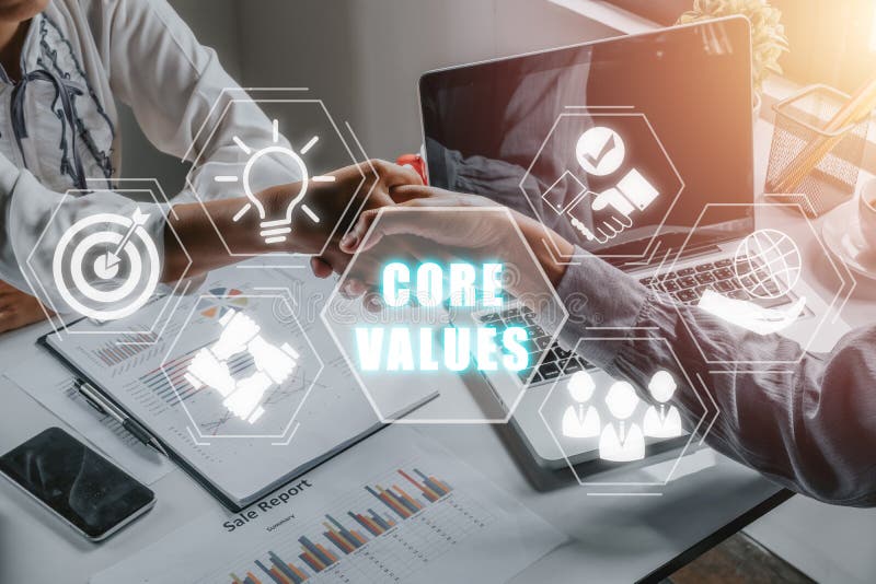 Core Values, Corporate Values Concept, Business Team Making Handshake ...