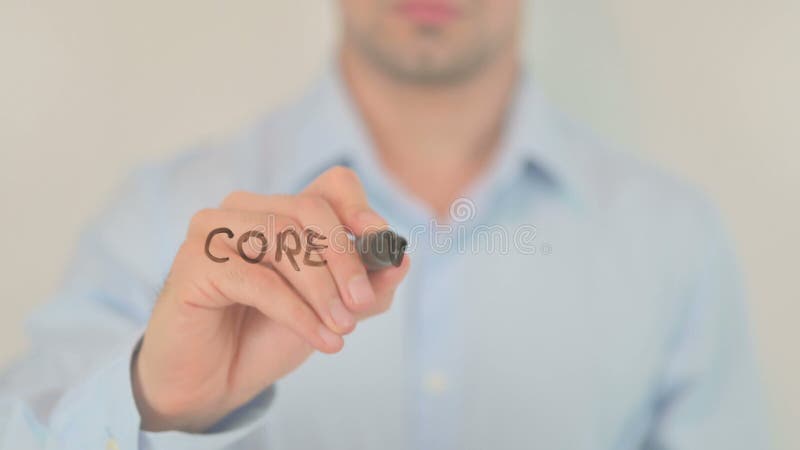 Core Values - Man Hand Writing a Note with a Black Marker Stock Video ...