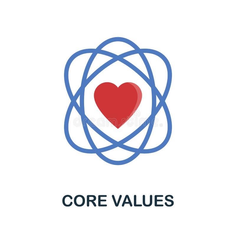 Core Values Icon Monochrome Simple Core Values Icon For Templates Web