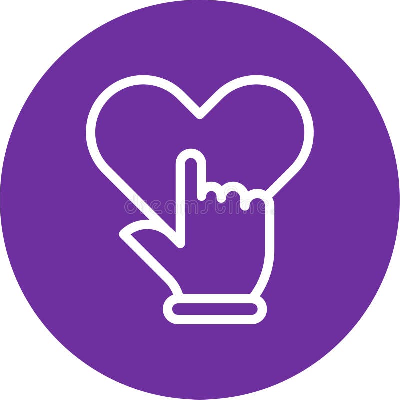 Purple Core Values Icon Set in One Color on White Background Stock ...