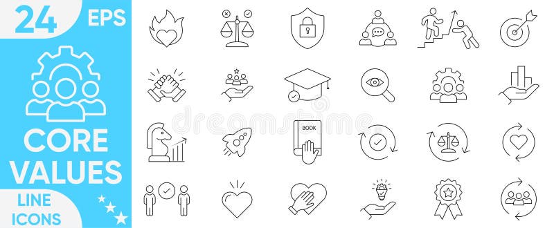 Values Icon Set Stock Illustrations – 2,960 Values Icon Set Stock ...