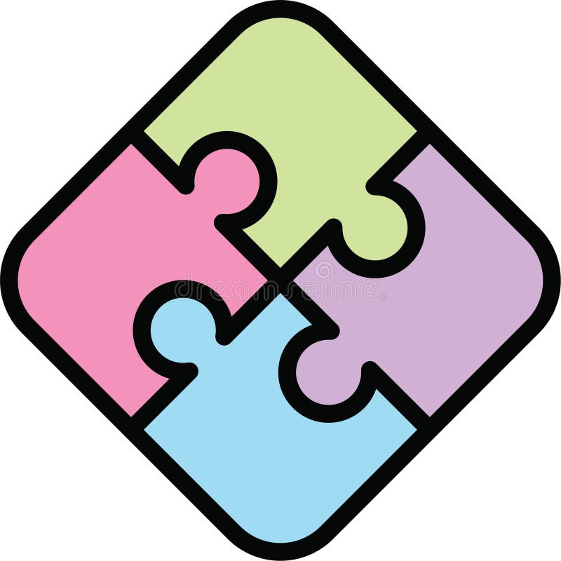 Purple Core Values Icon Set in One Color on White Background Stock ...