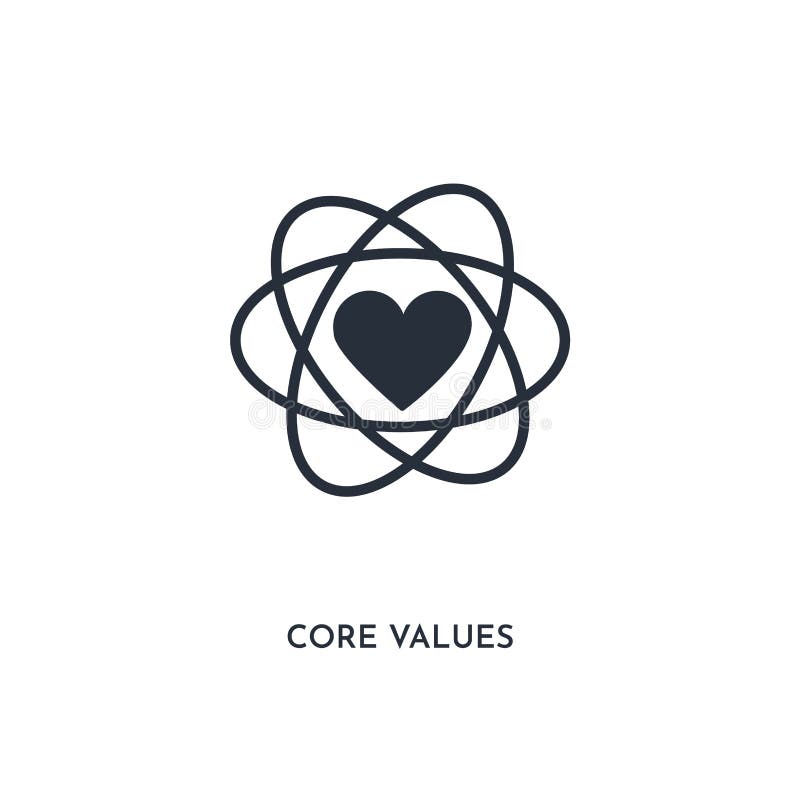 Core Values Icon. Simple Element Illustration. Isolated Trendy Filled ...