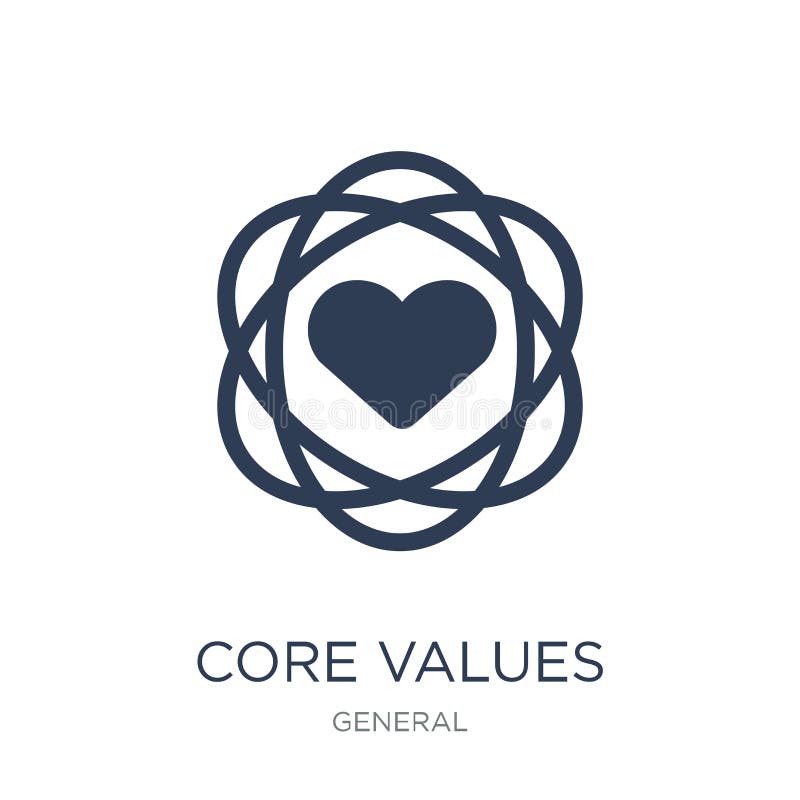 Core Values Icon. Trendy Flat Vector Core Values Icon on White B Stock ...