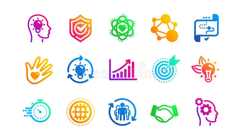 Core Values Icons. Integrity, Target Purpose and Strategy. Helping Hand ...