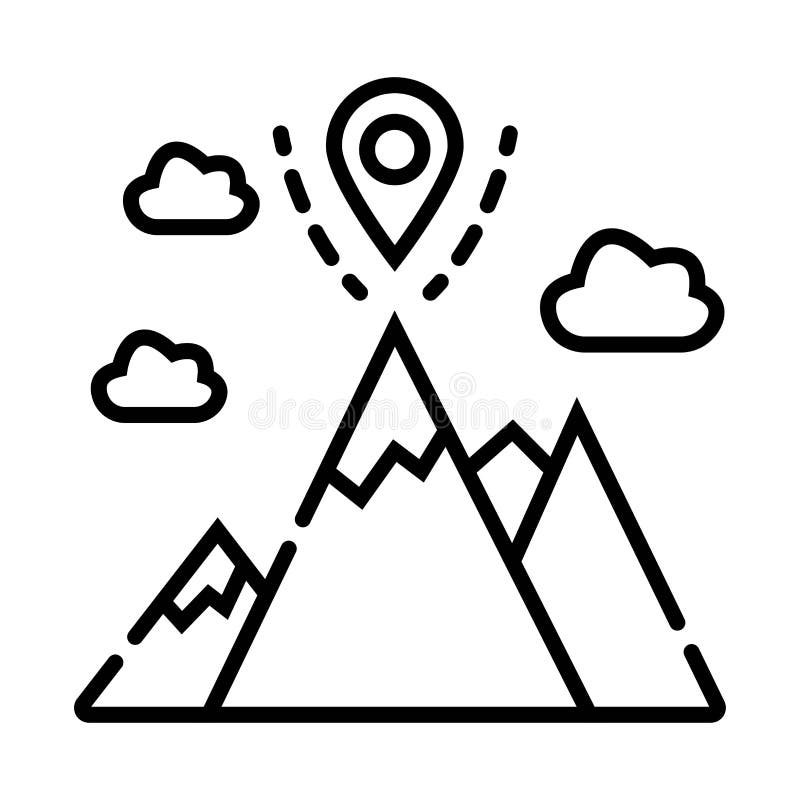 Core Values: Mission Icon Flag Line Stock Illustration - Illustration ...