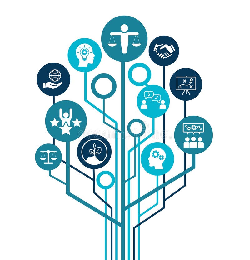 Core Values - Mission, Integrity Value Icon Set with Vision Stock ...