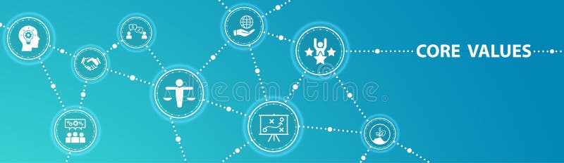 Core Values - Mission, Integrity Value Icon Set with Vision Stock ...