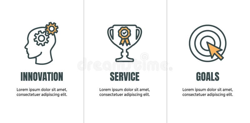 Core Values or Mission and Vision Icons Stock Vector - Illustration of ...