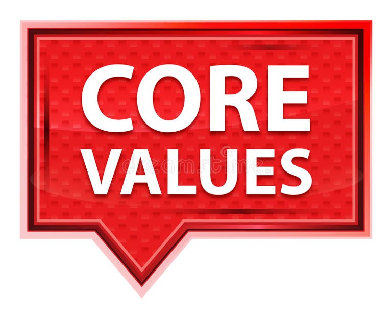 Core Values Misty Rose Pink Banner Button Stock Illustration ...