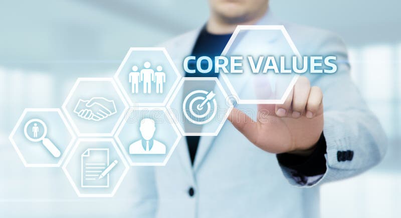 Core Values Responsibility Ethics Goals Company Concept Stock Photo ...