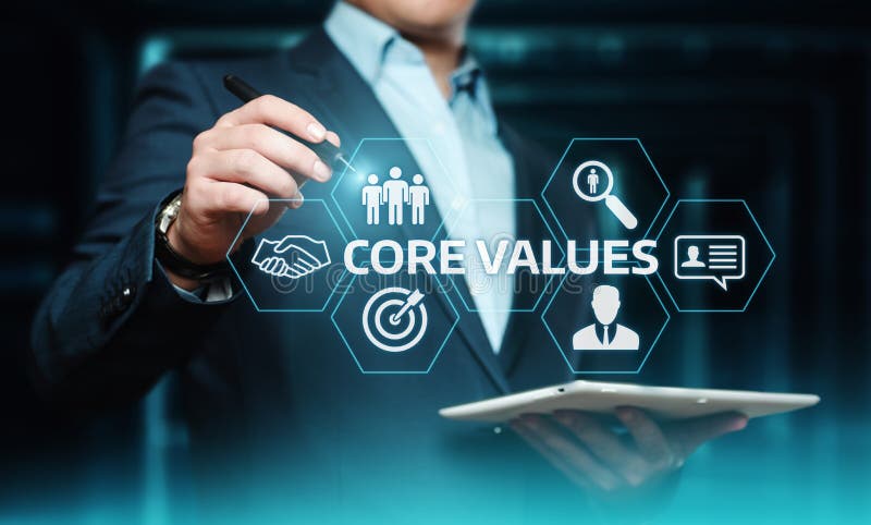 Core Values Responsibility Ethics Goals Company Concept Stock Photo ...