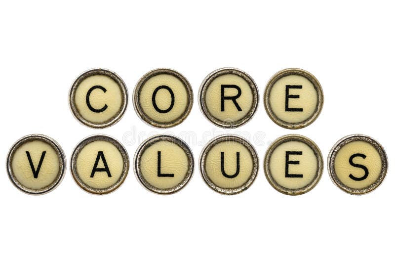 Core Values in Typewriter Keys Stock Image - Image of core, white: 49840055