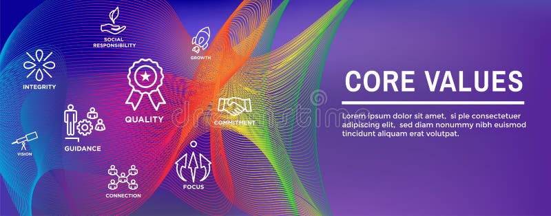Core Values Icons stock vector. Illustration of connection - 75733613