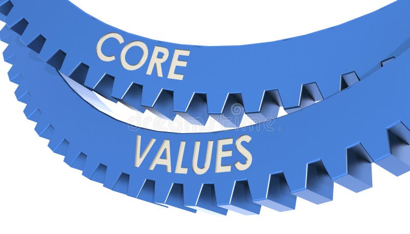 Core Values Word on Compass Isolated Stock Illustration - Illustration ...