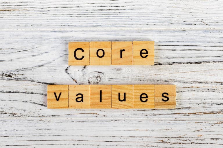 Core Values Word Made with Wooden Blocks Concept Stock Image - Image of ...