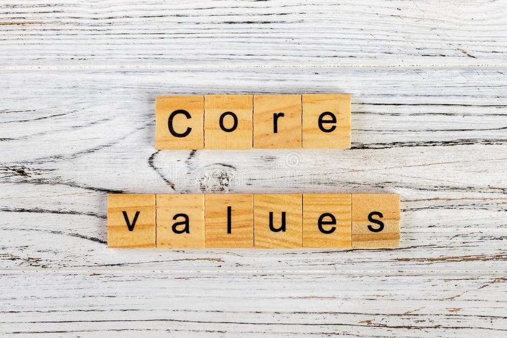 Core Values Word Made with Wooden Blocks Concept Stock Image - Image of ...