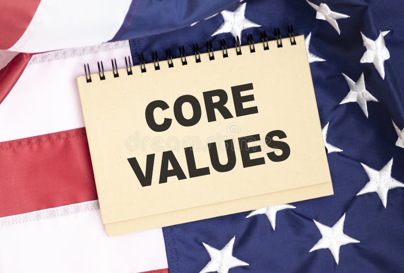 Core Values Written on a Note Stock Photo - Image of morality, wall ...