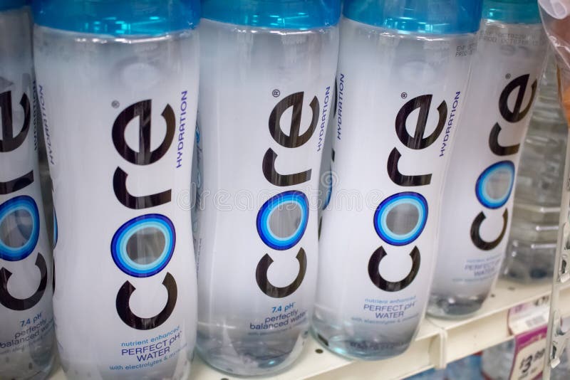 A Bottle of CORE Hydration Perfect Ph Water, with Electrolytes and ...