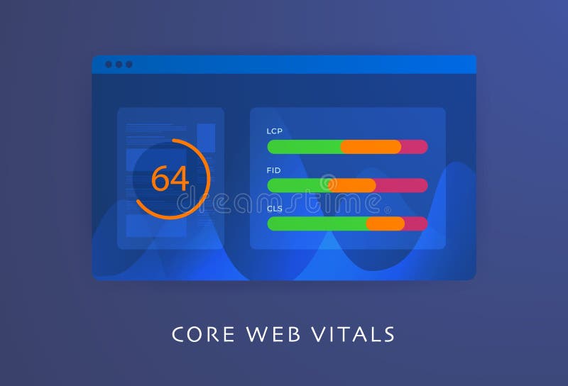 Core Web Vitals - Web Performance for Web Site and Search Engine Rankings. Standard Metrics ...
