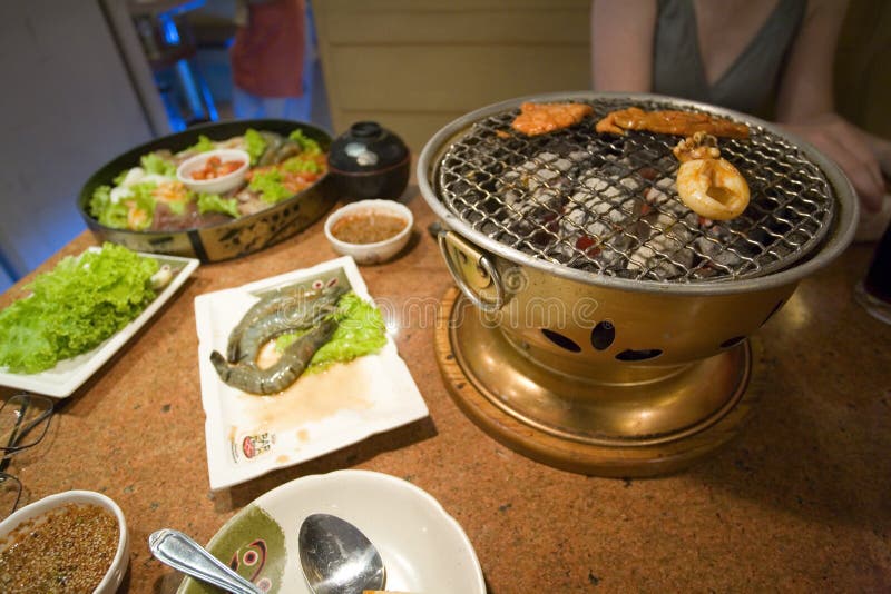 Coreano del bbq fotografia stock. Immagine di carne, crostacei - 1580606
