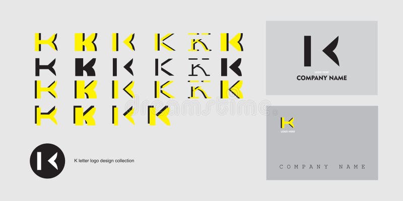 K Letter Symbol Logo Design Vector Collection Stock Illustration ...