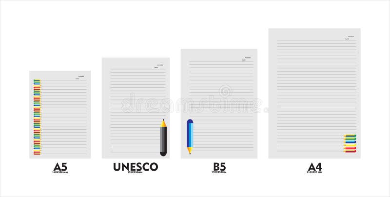 Design of Note Book Refills in Sizes A5, A4, B5 and Unesco Sizes Stock ...