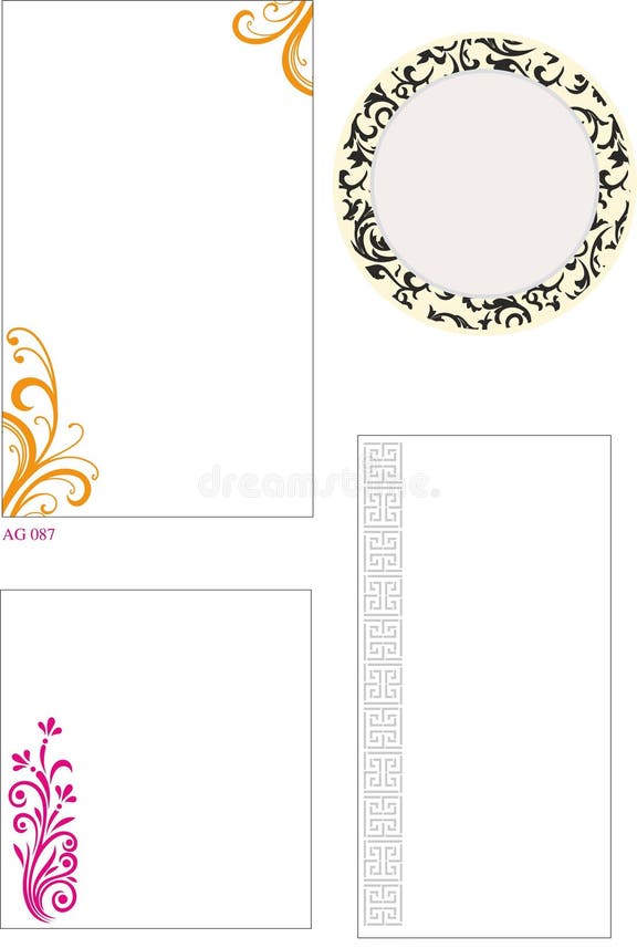 Floral Border Pattern Frame, Design Vector Illustration Stock ...