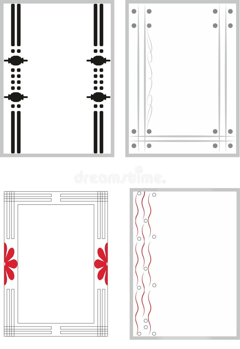 Floral Border Design Vector Cdr Stock Illustrations – 906 Floral Border ...
