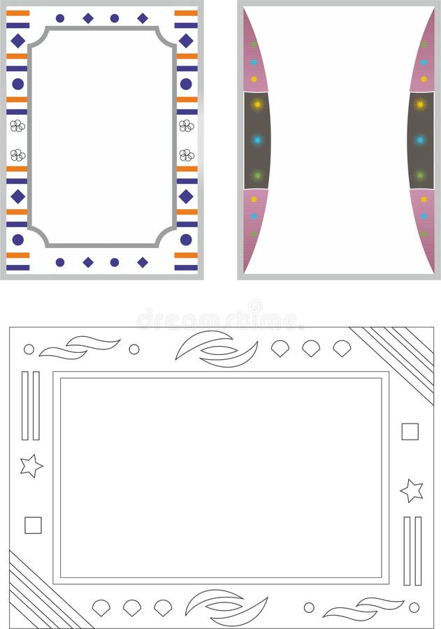 Floral Border Pattern Frame, Design Vector Illustration Stock Vector ...